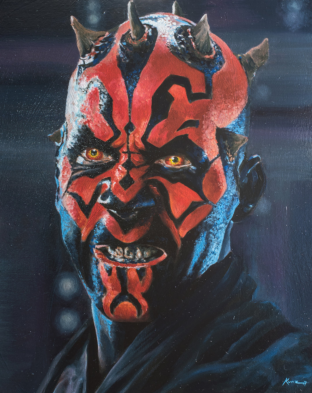 Original 1/1 Oil on Canvas Painting "Darth Maul" – Diligent Visual